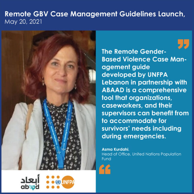 Remote GBV Case Management During Emergencies – ABAAD